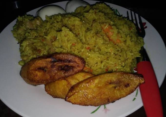 Fried rice with fried plantain Recipe by Amaka iheke - Cookpad