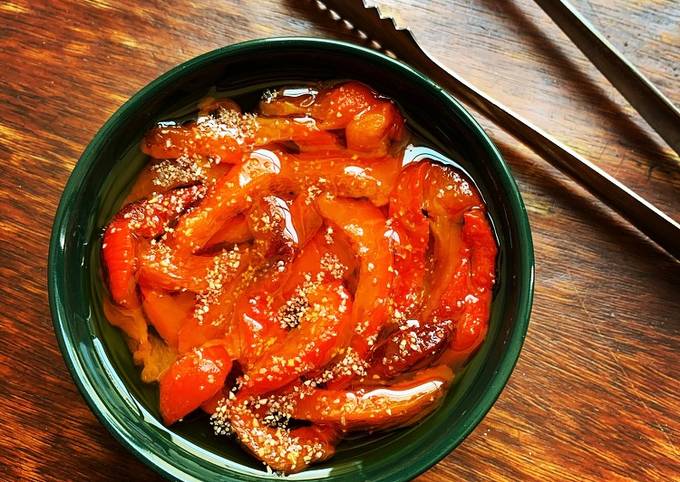 ☆Poivrons Rouges Marinés à l’Ail☆ de Au Rèl - Cookpad