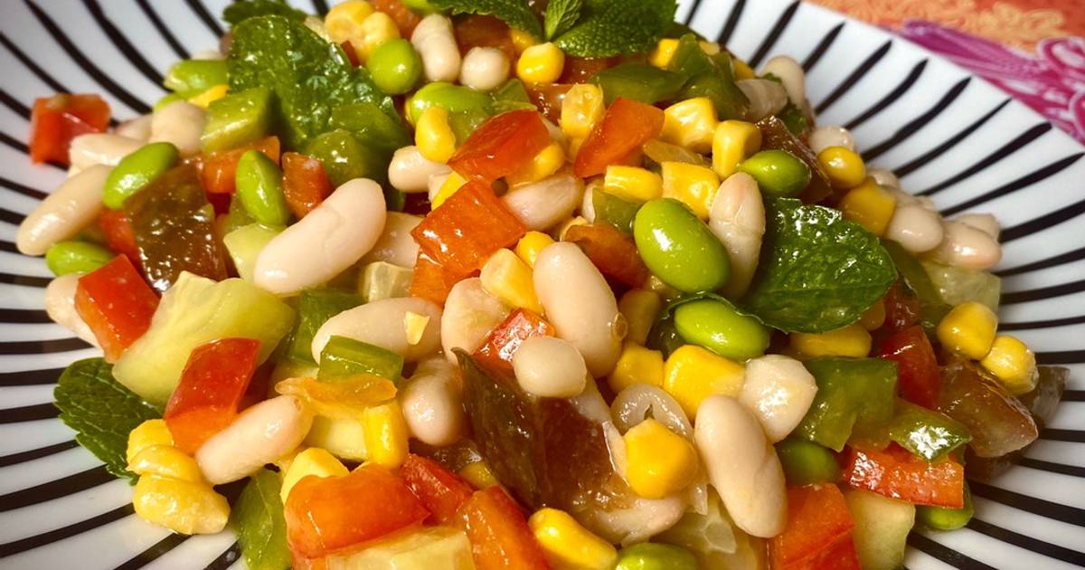Ensalada de edamame y tomate - 14 recetas caseras- Cookpad