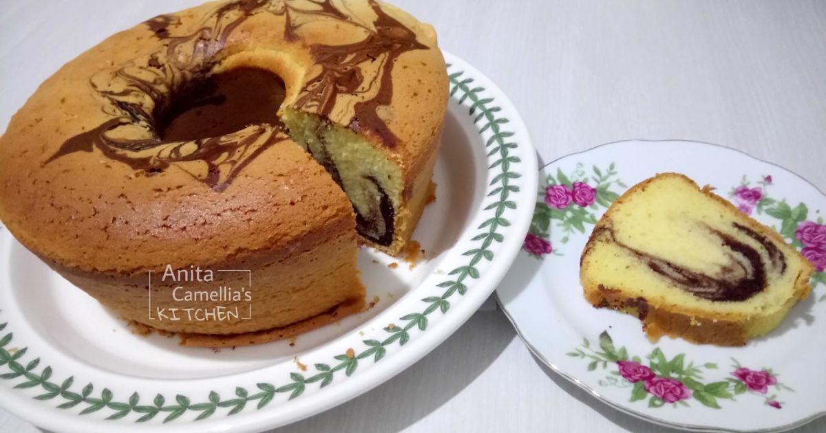 Resep Marble Cake All In One Method oleh Anita Camellia - Cookpad