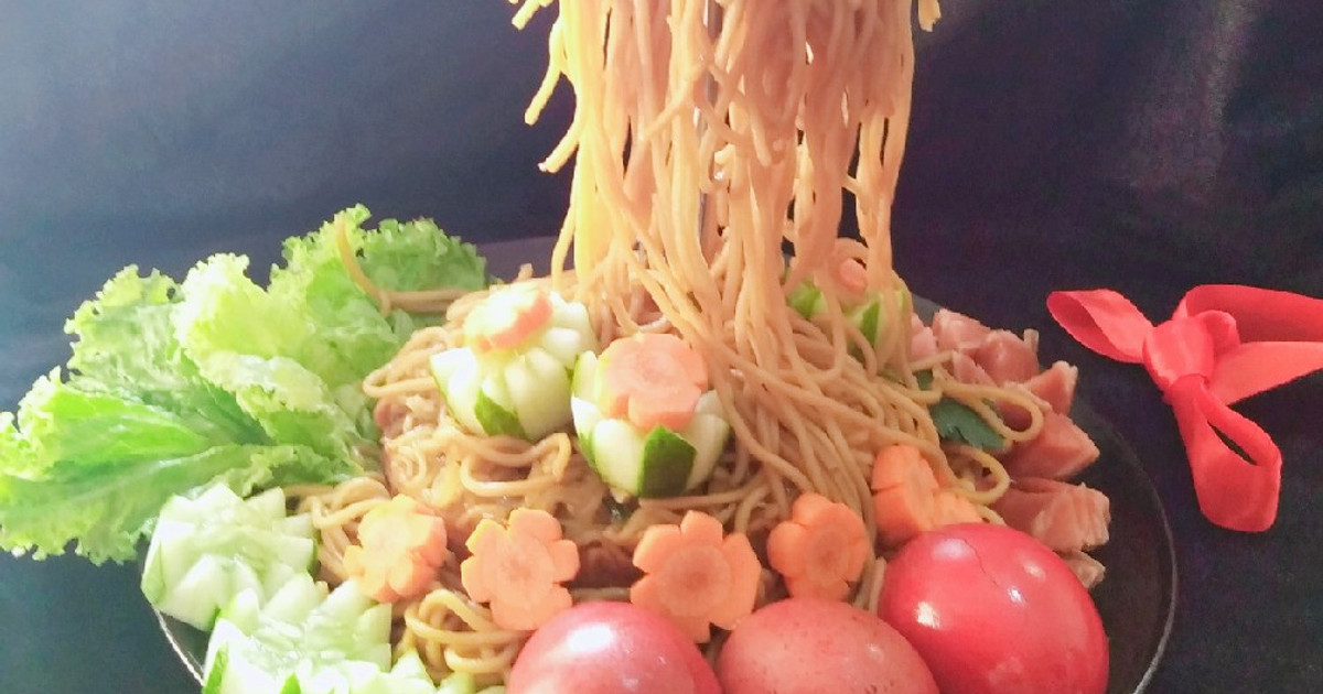 Resep Mie Terbang Panjang Umur/Flying Noodle🍜 oleh Tata My Beloved ...