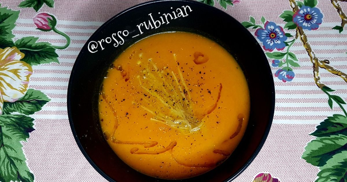 Ricetta Vellutata Di Carote E Funghi Enoki di rosso rubinian - Cookpad