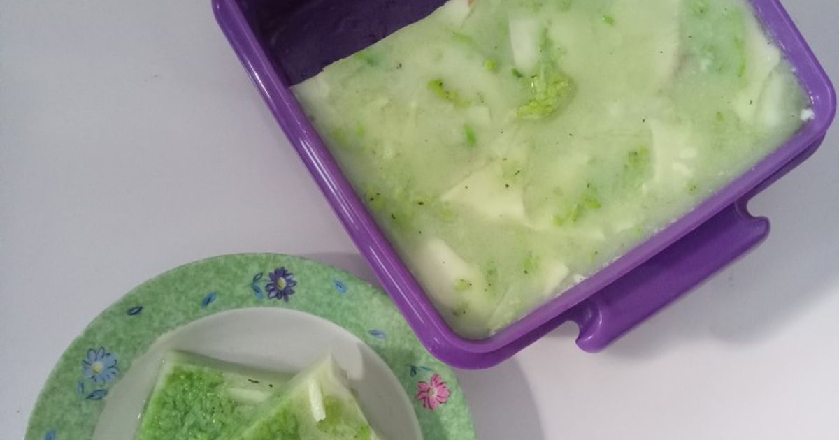 Resep Puding Tape Ketan Ijo Kelapa Muda oleh Siva Alesha_Kitchen - Cookpad