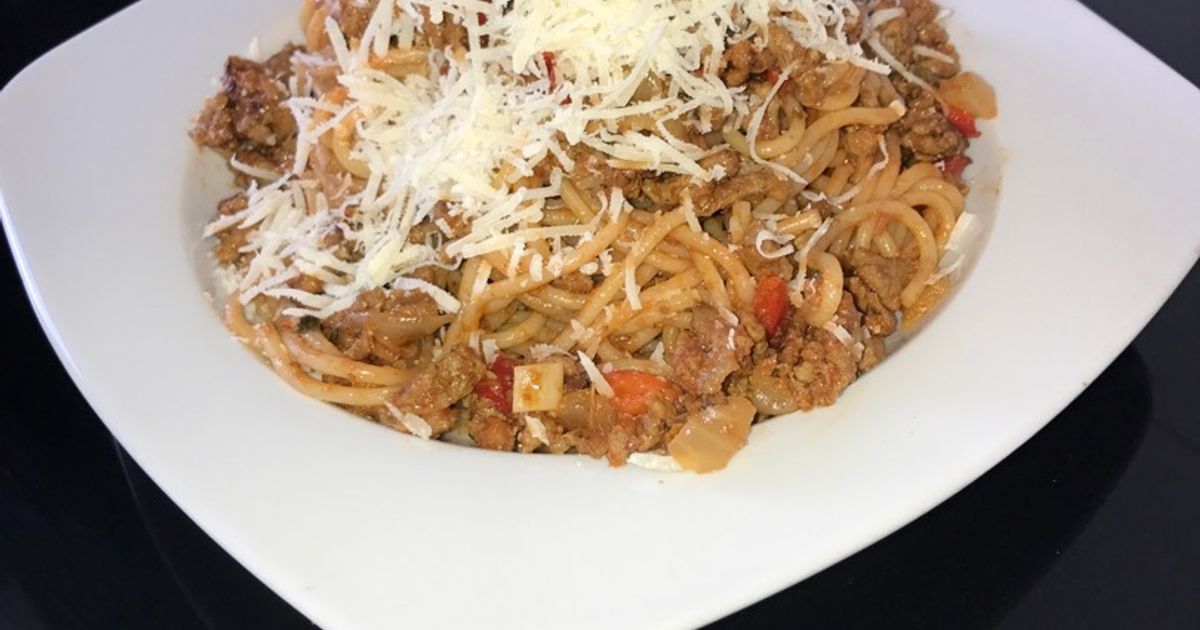 Pasta Boloñesa Casera Receta de Maria Fabiola Pladano G.- Cookpad