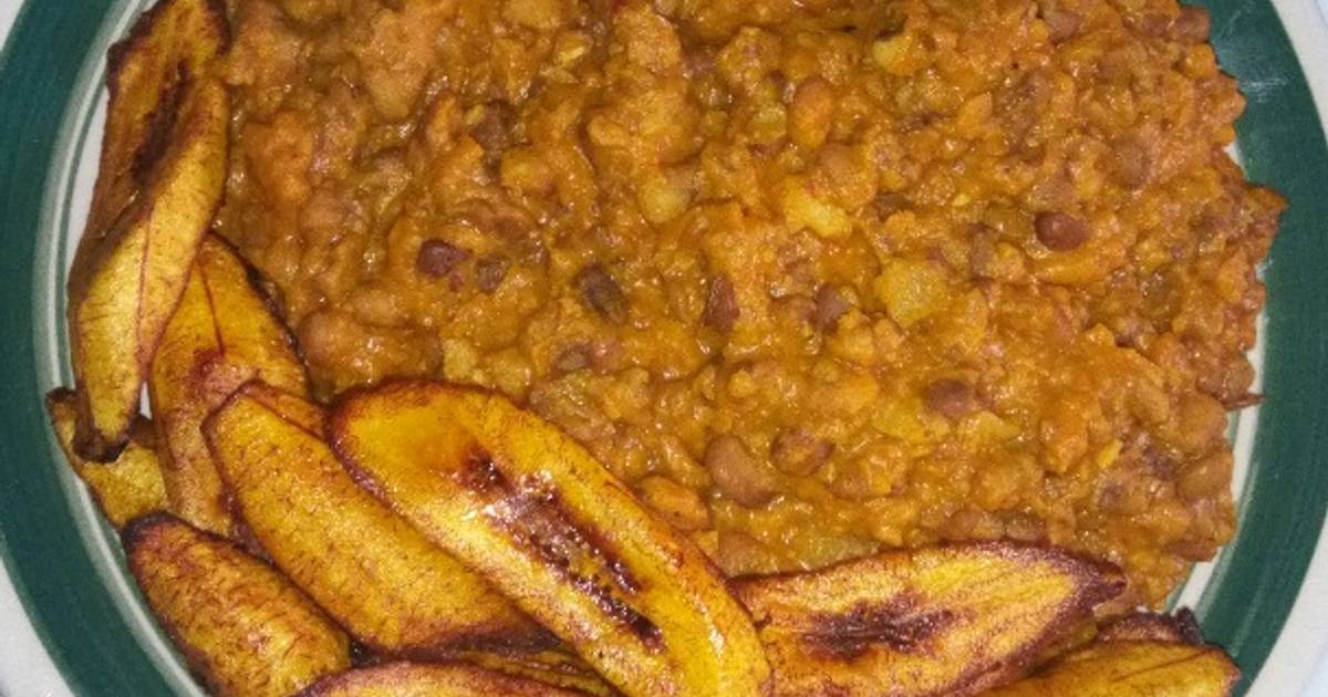 Porridge beans and fried plantain Recipe by Vivian Anyadiegwu - Cookpad