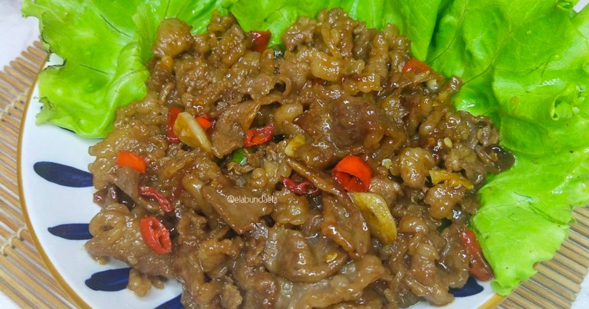 Resep Spicy Beef Belly oleh Bunda Ela - Cookpad