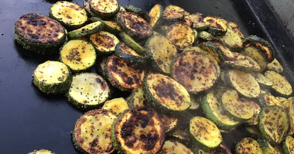 Courgettes au beurre de chorizo,curry et pavot bleu (recette plancha ...