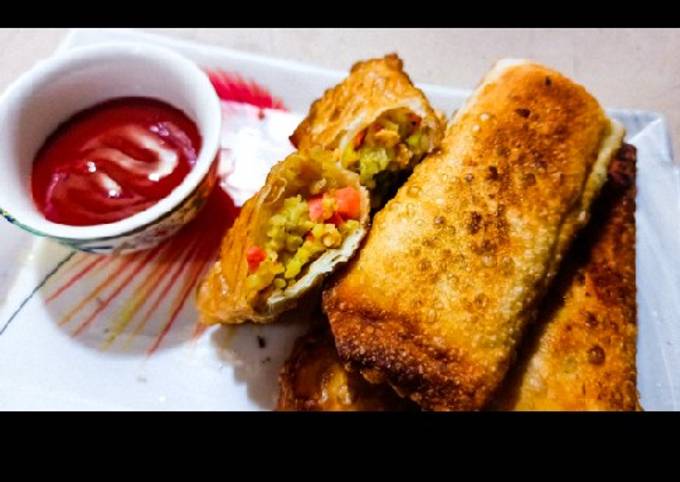 Macroni spring rolls Recipe by Abiha Mano Mano - Cookpad