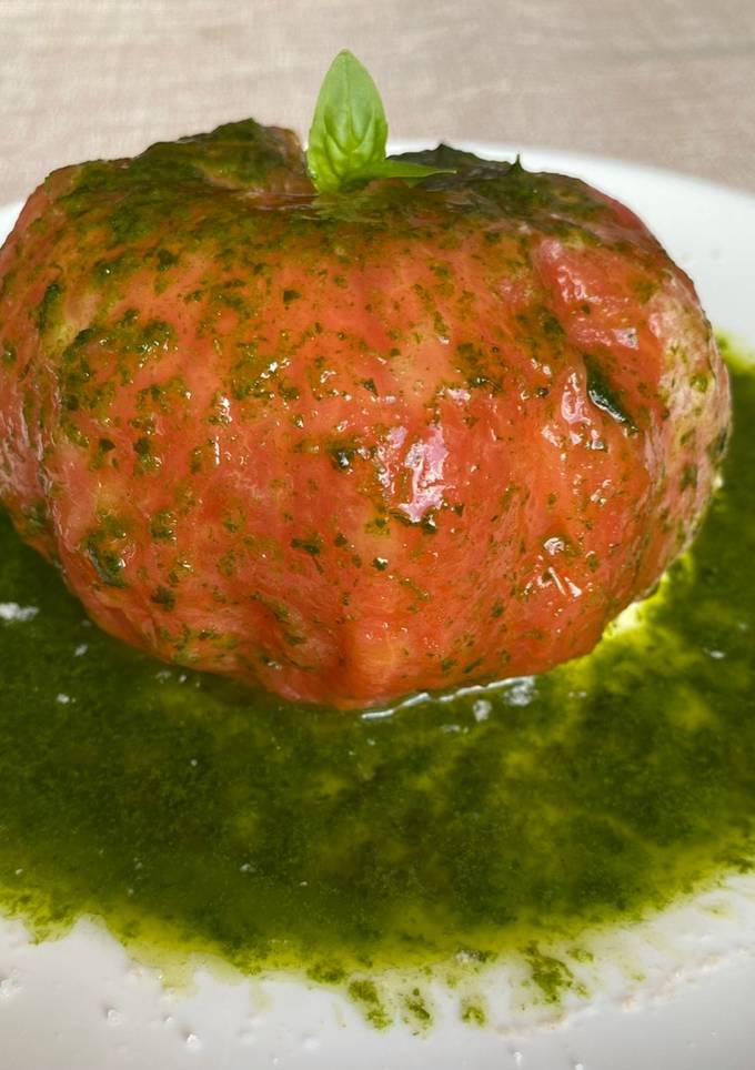 Tomàquet farcit amb burrata 🍅🌱🧀 Receta de A taula- Cookpad