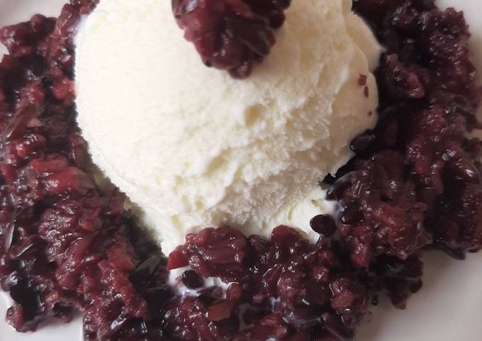 Resep Ice Cream Vanila + Tape Ketan Hitam oleh NayNay - Cookpad