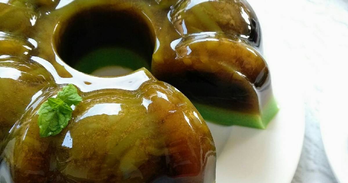 Resep Pudding Cendol Cincau Pandan oleh tyasprabowo - Cookpad