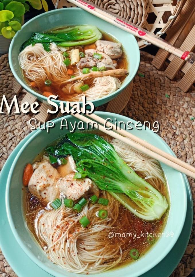 Resipi Mee Suah Sup Ayam Ginseng oleh mamy_kitchen89 - Cookpad