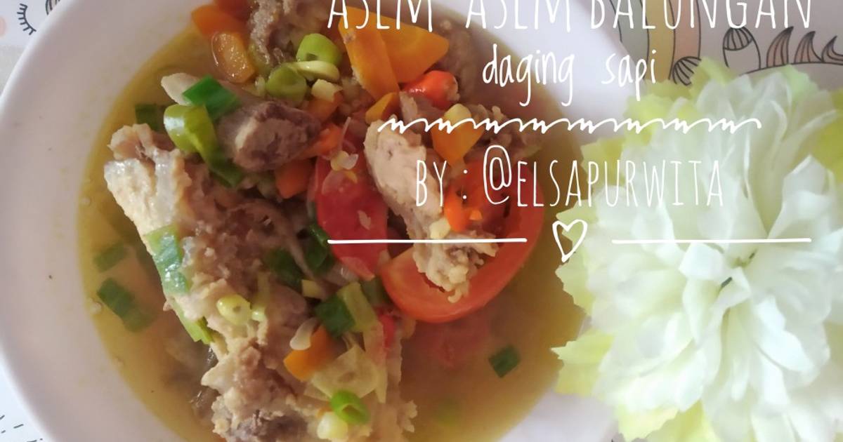 Resep Asem asem balungan daging sapi oleh Elsa Purwita - Cookpad