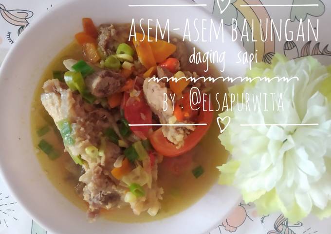 Resep Asem asem balungan daging sapi oleh Elsa Purwita - Cookpad