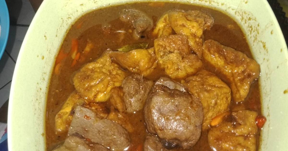 Resep Semur ati sapi campur tahu oleh Rini Oktasari - Cookpad