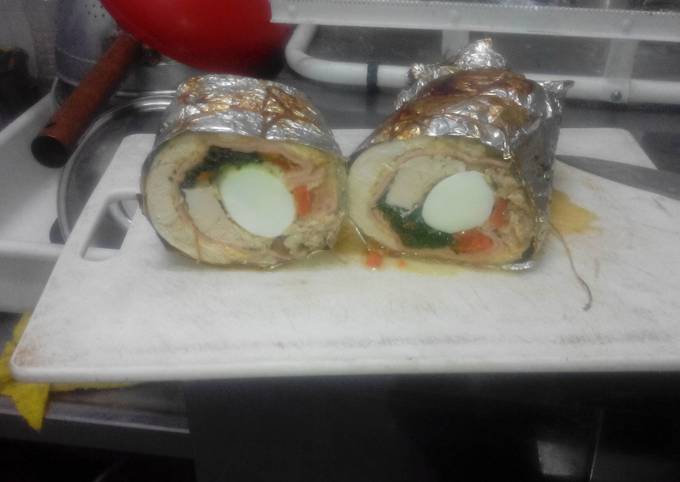 Pollo arrollado Receta de drope- Cookpad