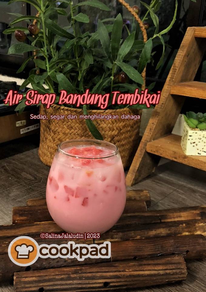 Resipi Air Sirap Bandung Tembikai oleh Salina Jalaludin - Cookpad