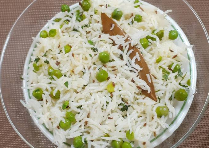 Green Peas Jeera Rice Recipe by Jasmin Motta _ #BeingMotta - Cookpad