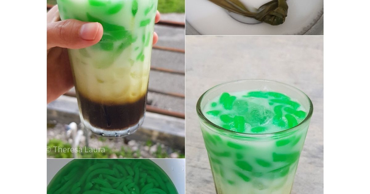 Resep cara membuat dawet pakai pasta pandan rumahan enak dan mudah ...