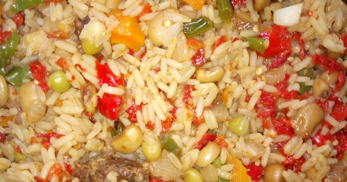 Simple Jallop Rice & Beans Recipe By Mom Mufeedah