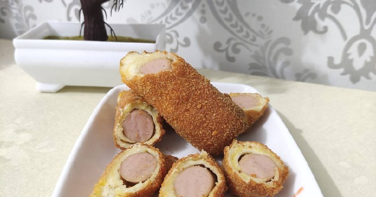 Resep Roti Guling Sosis oleh Imanda Ageng Tria Rizky - Cookpad