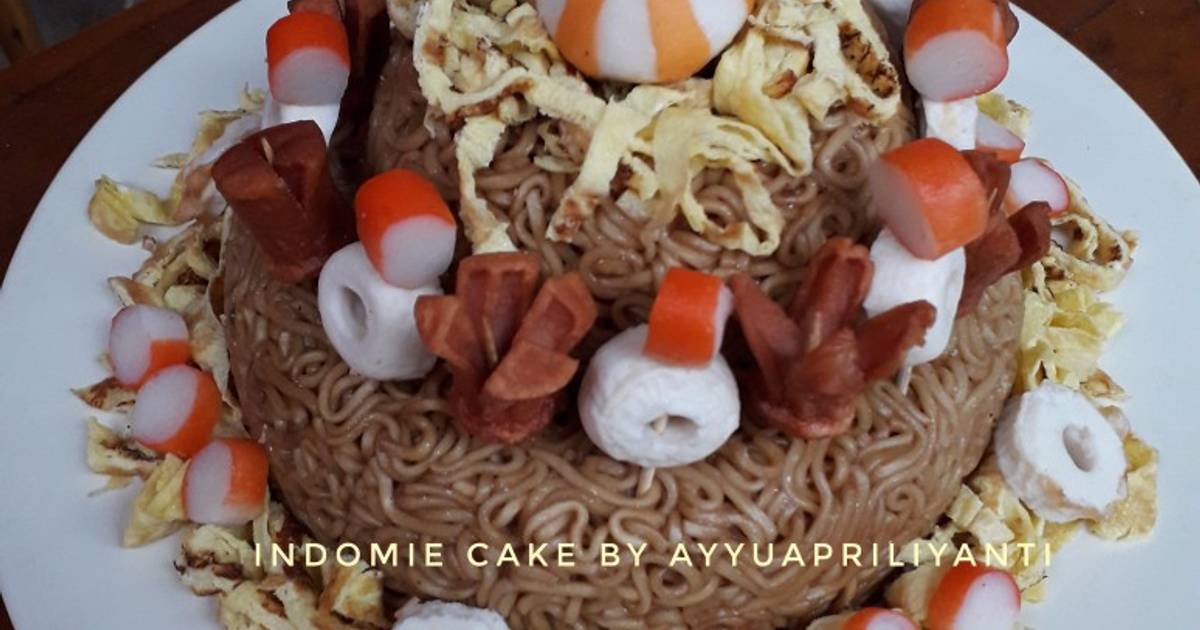 Resep Mie Goreng Cake / indomie cake oleh Ayyu Apriliyanti - Cookpad