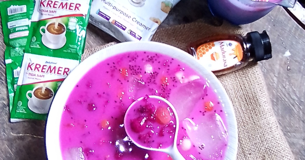 Resep Es Buah Naga Semangka Susu Fiber Creme Madu Tnp Gula oleh Ainur ...