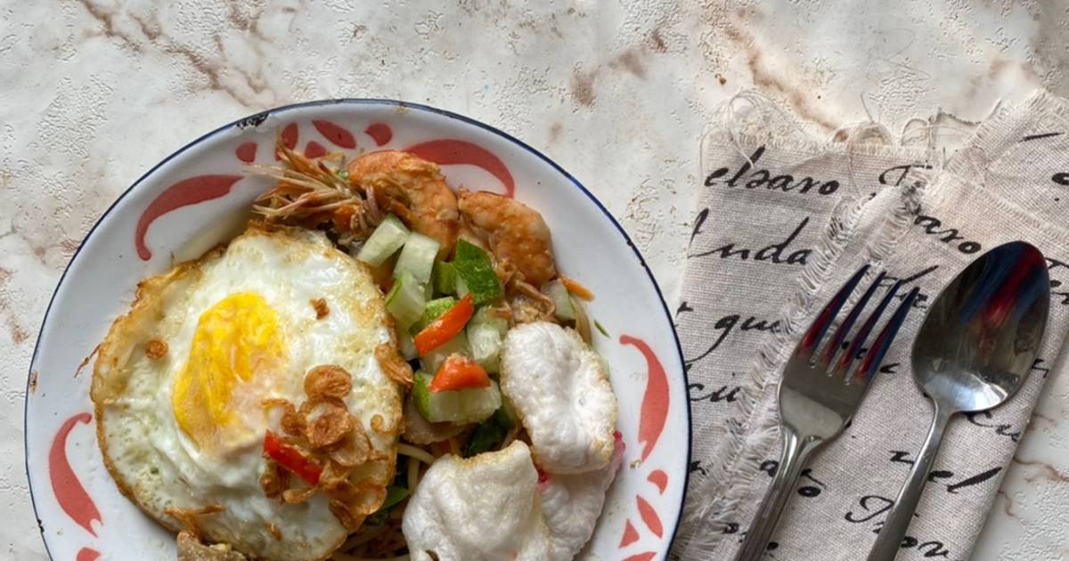 Resep Mie Tek Tek Spaghetti Goreng Jawa oleh Rini Dwi Astuti - Cookpad