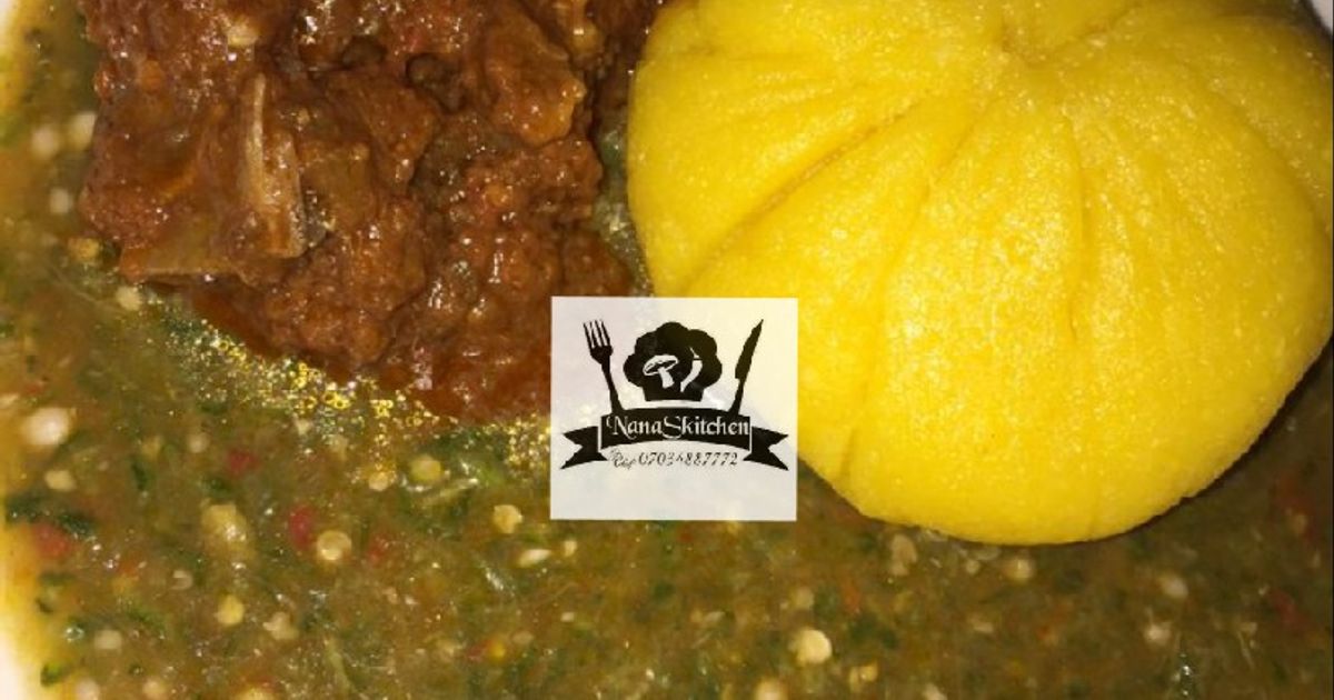 Yellow Eba & Okra Soup Recipe by NanaSkitchen - Cookpad