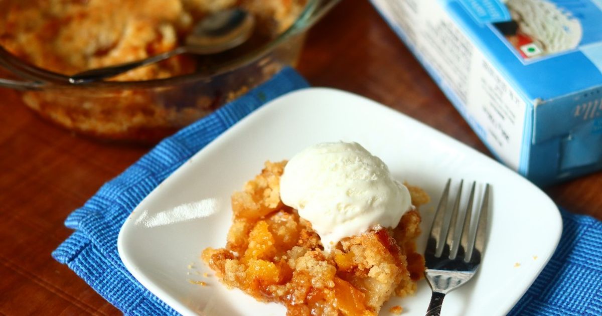 Pear And Peach Crisp Recipe by Anjali Valecha - Cookpad