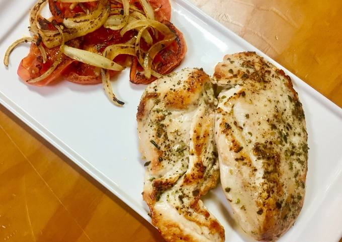 Pechuga de pollo, con ensalada asá Receta de Cris- Cookpad