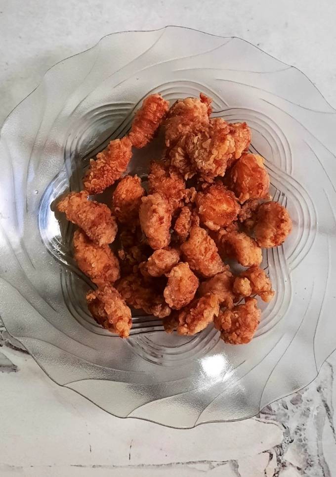 Resep Ayam Popcorn Crispy Simple No Ribet oleh Amanda - Cookpad