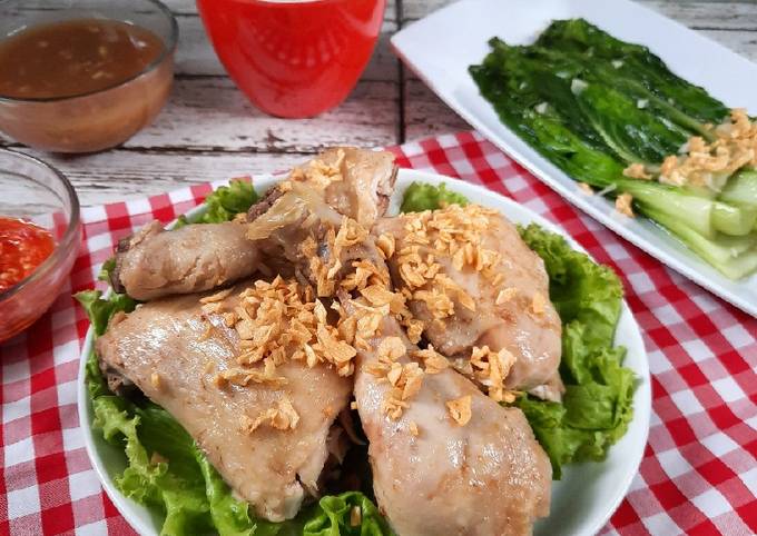 Resep Pek Cam Kee (ayam rebus) oleh Ibu Malka - Cookpad