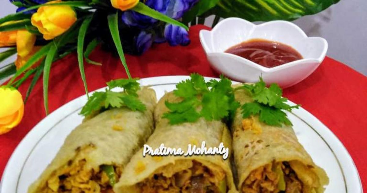 Semolina Soya Chunks Wrap Recipe by Pratima Mohanty - Cookpad
