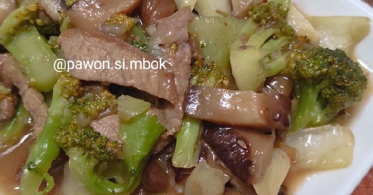 Resep Jamur Shitake Cah Brokoli Daging @Pawon.Si.Mbok 🥦🧄🧅 oleh Pawon si ...