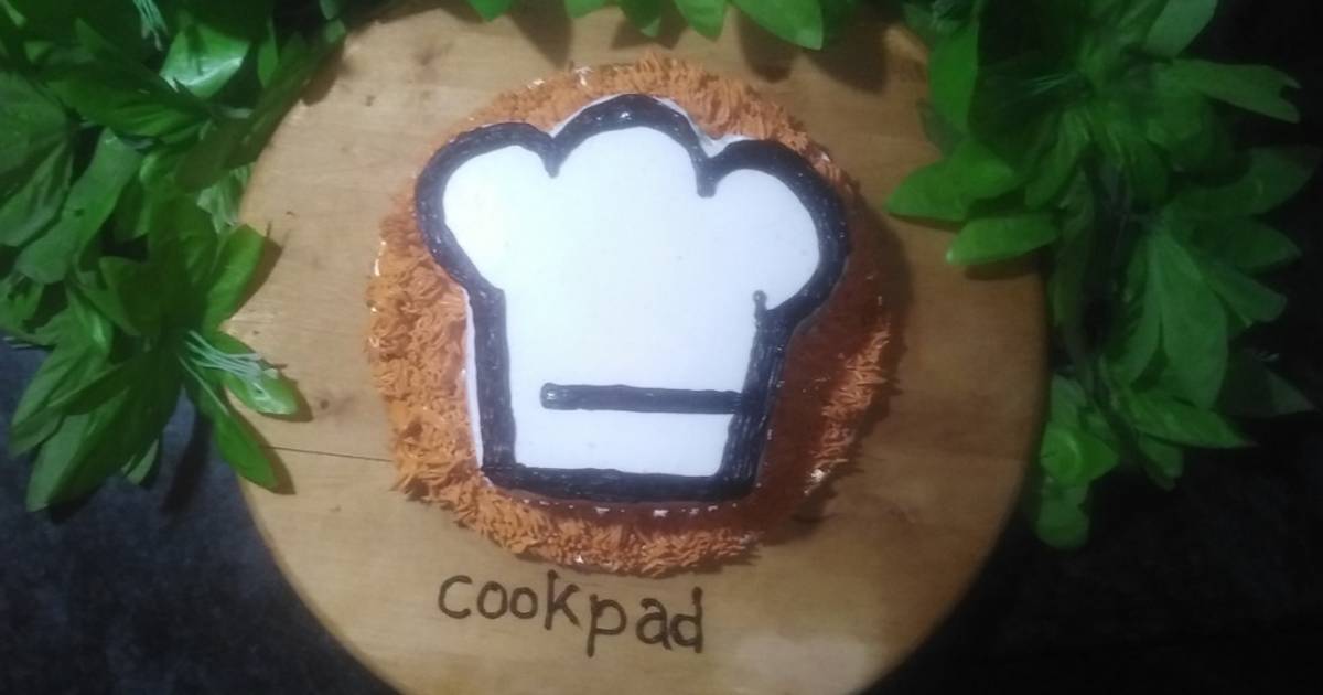 COOKPAD logo cake Recipe by Kokab Shahbax - Cookpad