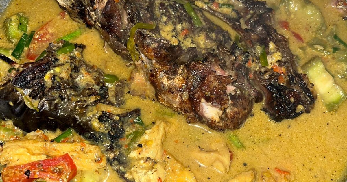 Resep mangut ikan manyung asap terong rumahan enak dan mudah - Cookpad