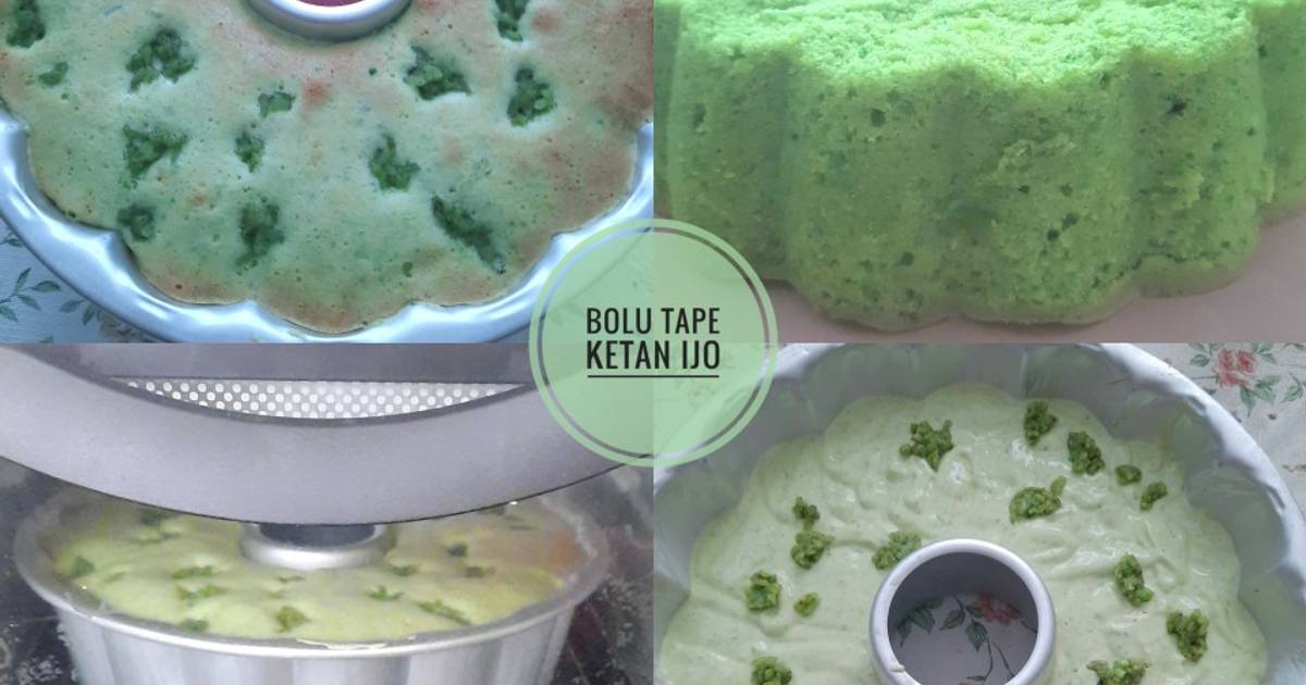 Resep Bolu tape ketan ijo oleh Minie Nora(MNKitchen) - Cookpad