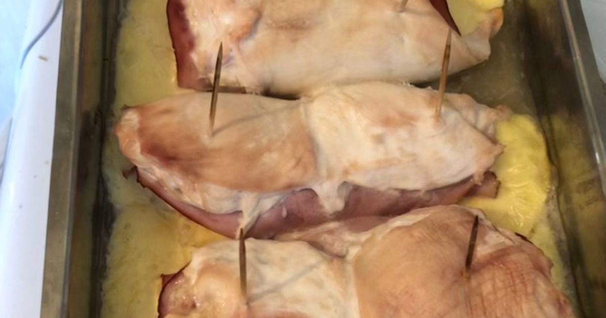 Rolled Smashed Chicken With Ham And Cheese Recipe by Vic Gardner