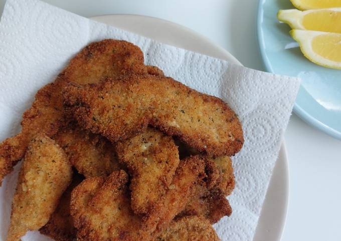 Pollo empanado Receta de Amina- Cookpad