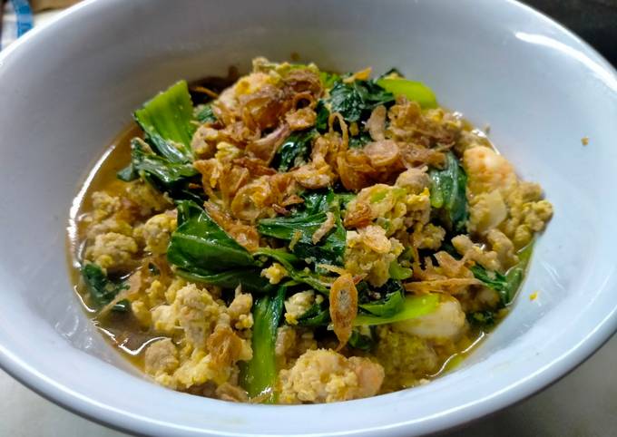 Resep Pakcoy telur daging udang oleh Yovita Fangs - Cookpad