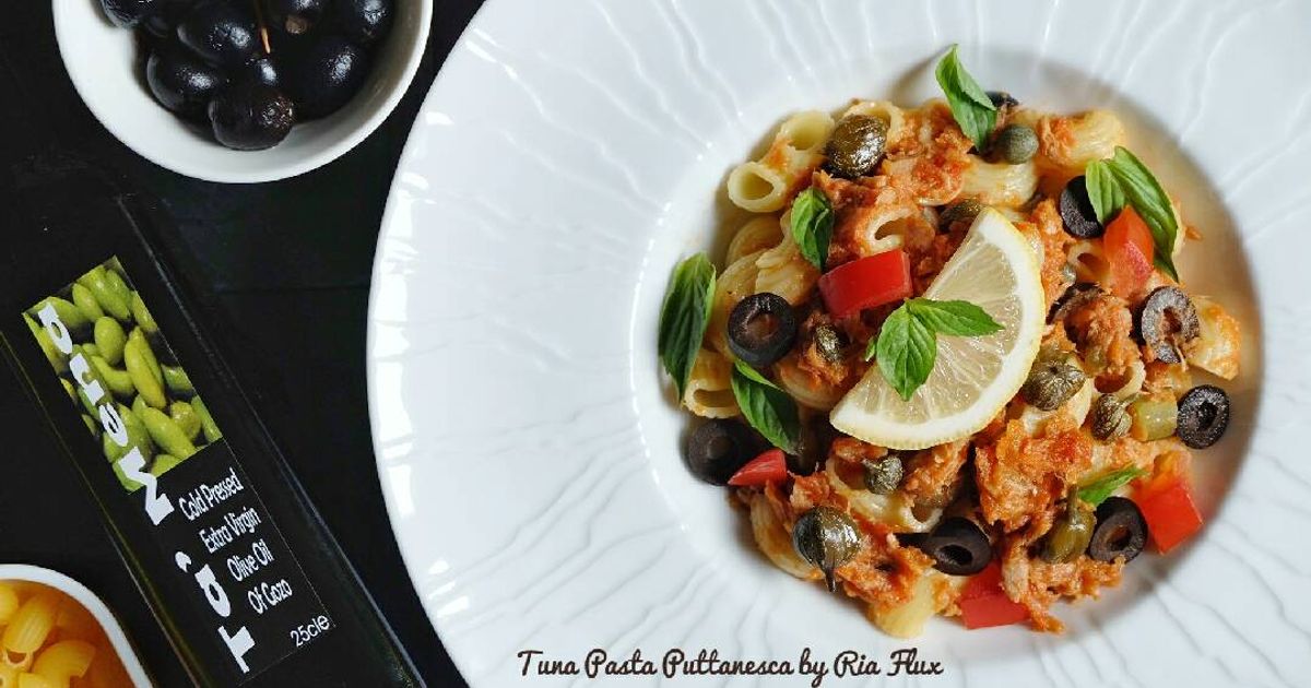 Resep Tuna Pasta Puttanesca #Pr Pasta oleh Ria - Jono's Bali - Cookpad