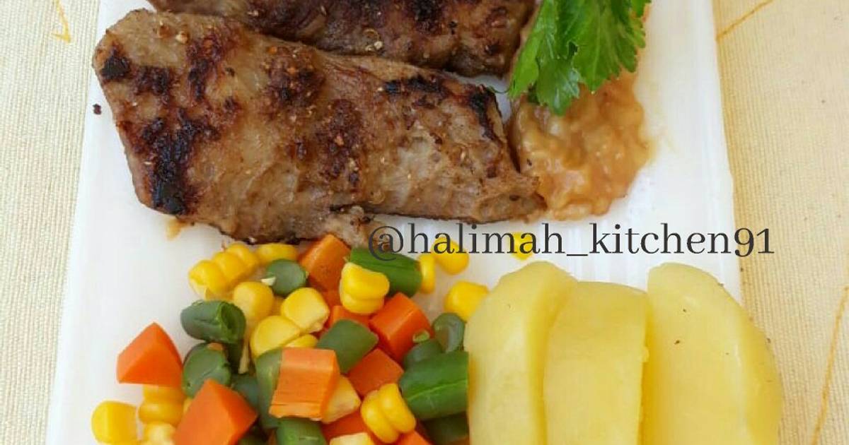 Resep Steak Daging (Beef Steak) oleh Halimah_kitchen91 - Cookpad