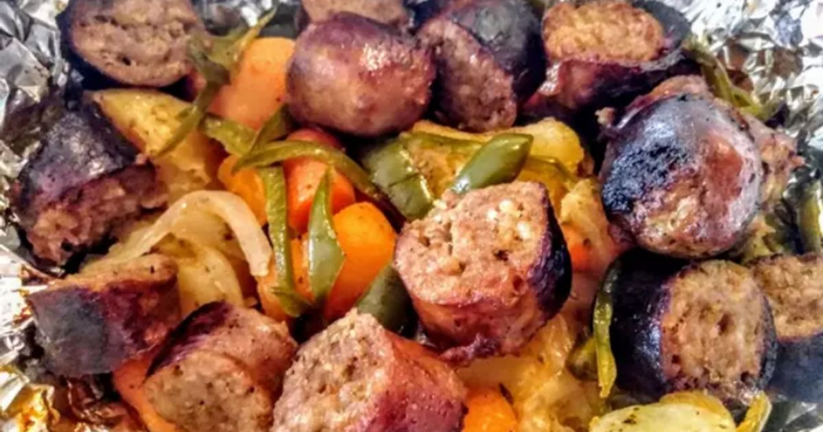 Italian Sausage Foil Packs Recipe by Danielle Barnes