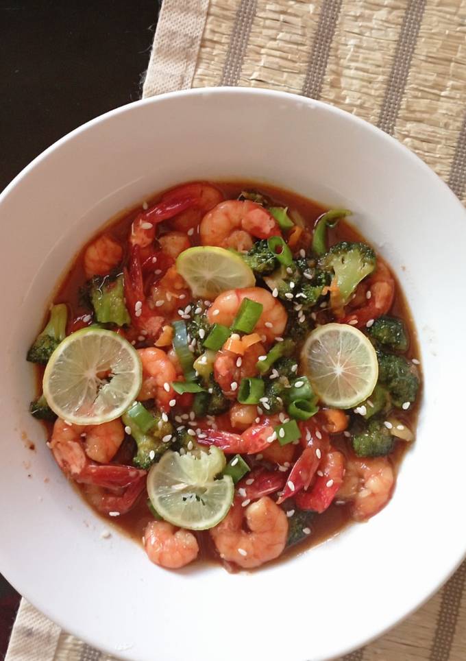 Resep Asian Chilli Garlic Prawns (shrimp) oleh Gina's Kitchen - Cookpad