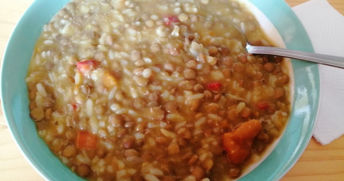 Lentejas Con Arroz Y Zapallo Receta de Natalia Andrea Manzo- Cookpad
