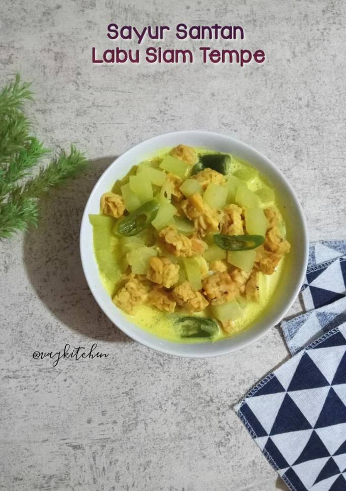 Resep Sayur Santan Labu Siam Tempe oleh Vay Kitchen - Cookpad