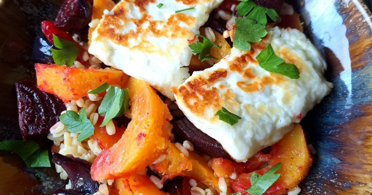 Salade D'ebly Aux Légumes Rôtis Et Halloumi Grillé de @chris and co ...