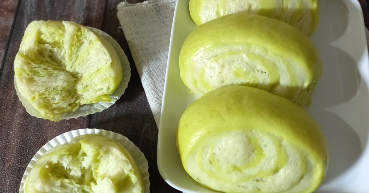 Resep Roti Mantou/ Mantao/Mantau Pandan (Bisa Dijadikan Frozen Food ...