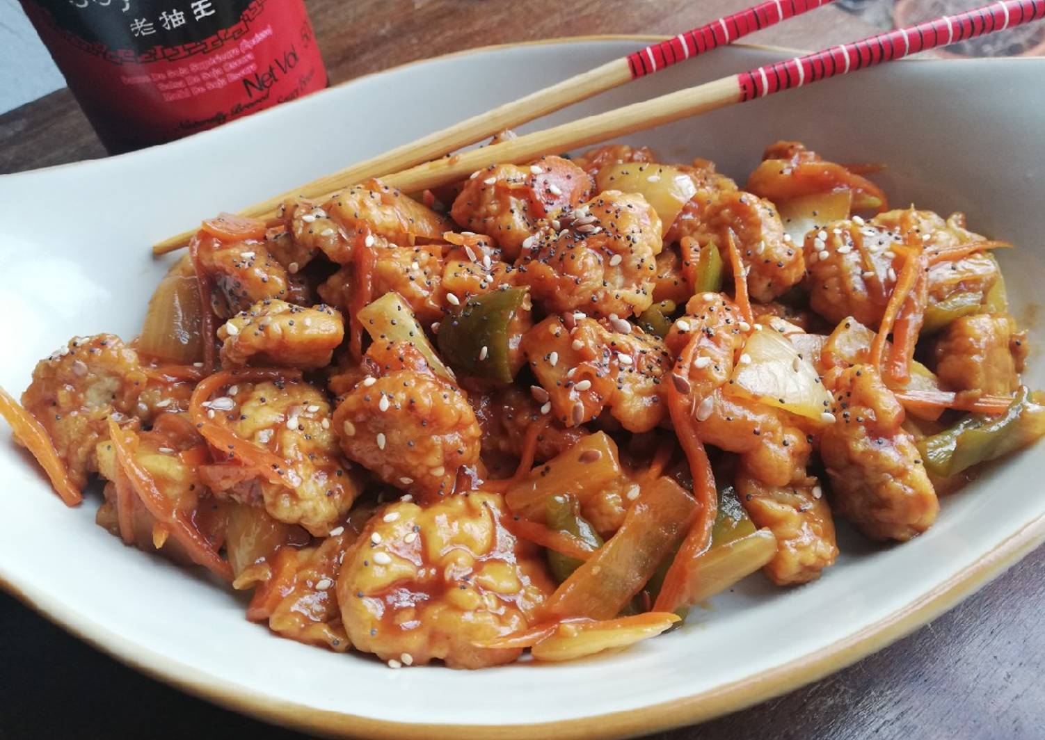 Cerdo agridulce chino🥡🥢 Receta de María José MR 👨‍👩‍👧- Cookpad